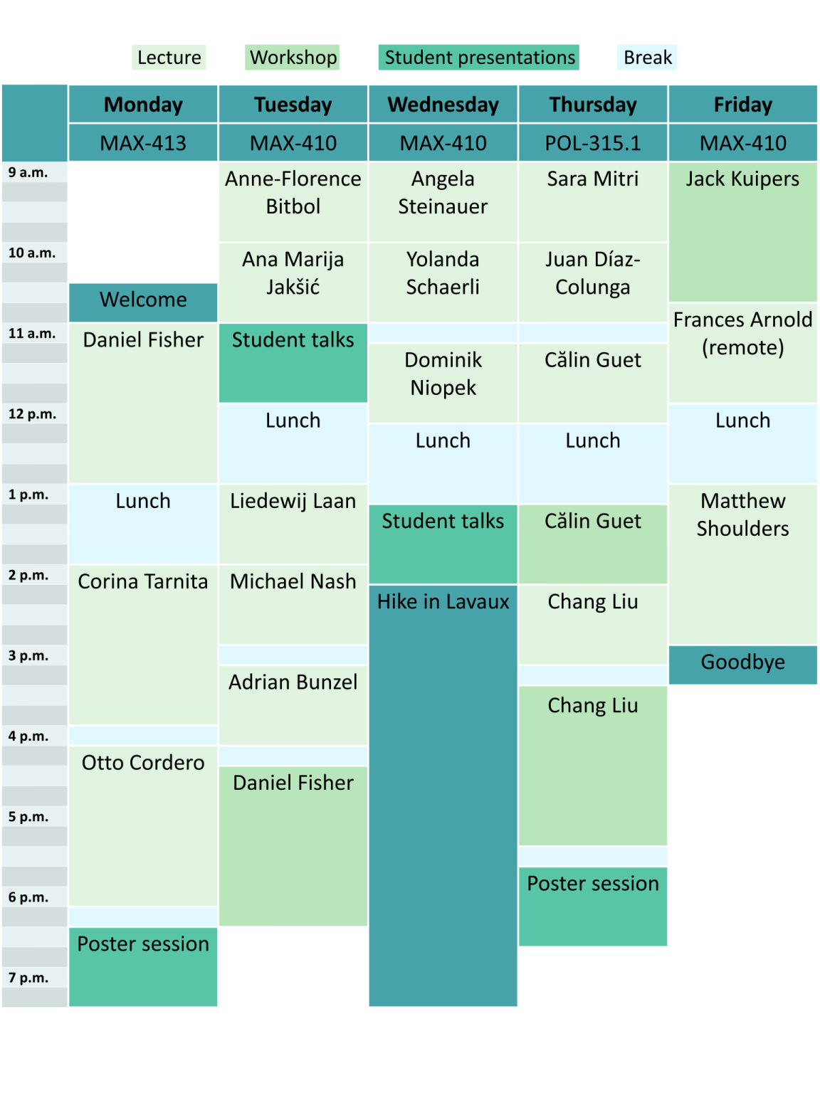 Program ‒ Summer School on evolution ‐ EPFL